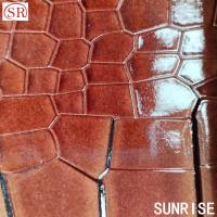 China Crocodile Embossed PU Synthetic Leather Faux Leather Fabric for Clothing Sofas Outdoor Decorative Items Footballs Garments for sale