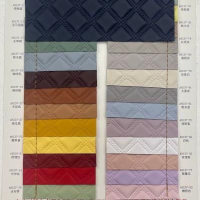 China Multicolored Diamond - Patterned Synthetic Leather Sheets, Compliant with EU/US Export Regulations for sale