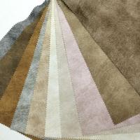 China Factory's New Retro Two Tone Cowhide Fluff PU Leather 2 Ways Stretch Brushed Backing Leather Pu Leather for Garments for sale