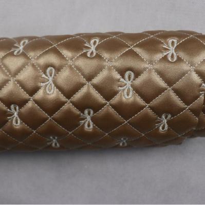 China Hot Sale Luxury Embroidered PU PVC Car Seat Mat Cover Leather Fabric for Sofa Bag Car for sale