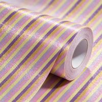 China Premium Striped Mixed Color Glitter PU Leather Roll Durable Synthetic Fabric for Shoe Bag Furniture Decoration for sale