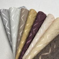 China PVC Microfiber Suede Perforated Synthetic Leather Fabric PU Leather for Luggage and Handbags for sale