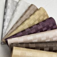 China PVC Microfiber Suede Perforated Synthetic Leather Fabric PU Leather for Luggage and Handbags for sale