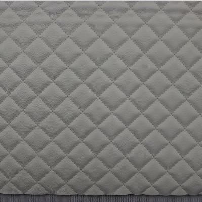 China Custom Comfortable Double Faced Metallic Quilting Leather Fabric for Embroidery for sale