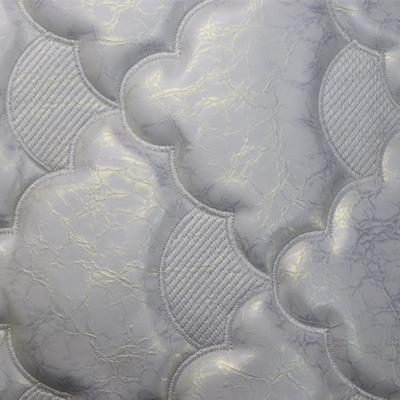 China Pvc Synthetic Leather Embroidered Vinyl  Glossy Cars Seat Embroid Fabric for sale