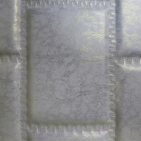 China Pvc Synthetic Leather Embroidered Vinyl  Glossy Cars Seat Embroid Fabric for sale