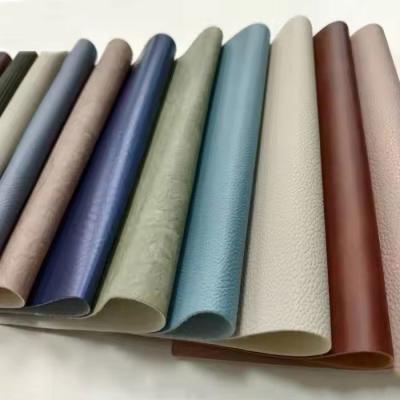 China Suede Microfiber Cuero Nappa Embossed Pattern Stretch Waterproof PU Leather Fabric for Car Seat Handbags Garments Outdoor Use for sale