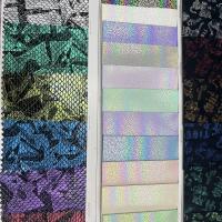 China Exquisite Snake & Holographic Patterned Synthetic Leather for Luxury Accessories for sale