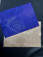 China Vivid Crocodile - Embossed Leather Fabric Sheets: Eye - Catching, Durable Materials for Fashion and Accessory Design for sale