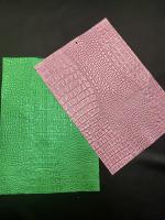 China Vivid Crocodile - Embossed Leather Fabric Sheets: Eye - Catching, Durable Materials for Fashion and Accessory Design for sale