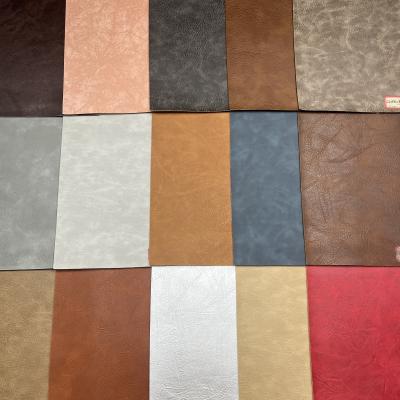 China Free Sample PU Faux Leather Fabric Synthetic Leather for Sofa Bag Decoration for sale