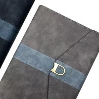 China Eco Friendly Blue Hot PU Thermo Leather for Notebook Cover Book Binding for sale