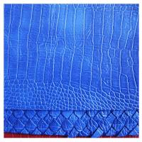 China Premium Crocodile Embossed Synthetic Leather Crocodile Grain PU Synthetic Leather for Bag PU Material Leather for Bags for sale