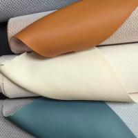 China 0.6mm Napa Pattern Napa Synthetic Leather PVC Faux Rexine Fabric for Sofa and Furniture Artificial Nappa Leather for sale