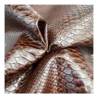 China Factory Wholesale Stock Lots No MOQ Good Quality Faux PU Leather Python Embossed Snake Skin for sale