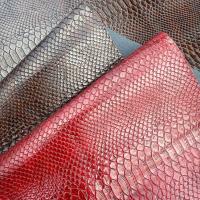 China Factory Wholesale Stock Lots No MOQ Good Quality Faux PU Leather Python Embossed Snake Skin for sale