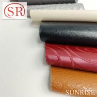 China PU Embossed Synthetic Leather Fabric PVC Waterproof Stretch Blackout Home Textile Furniture Interior Decoration Bag Backpack for sale
