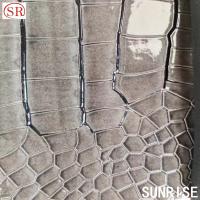 China Environmentally Friendly PU Synthetic Leather Crocodile Pattern Waterproof for Bag Decorative Notebook for Sofa Garment Outdoor for sale