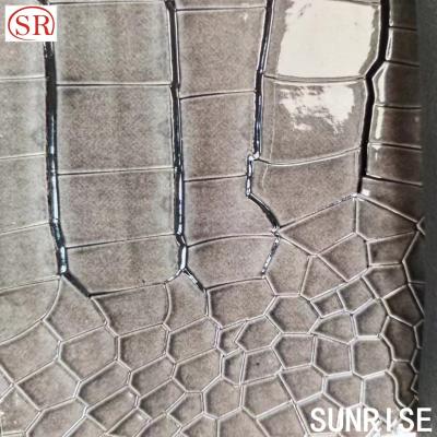 China Environmentally Friendly PU Synthetic Leather Crocodile Pattern Waterproof for Bag Decorative Notebook for Sofa Garment Outdoor for sale