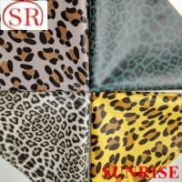China High Quality Animal Pattern Synthetic Leopard Print Leather Fabric for Waistband Chairs for sale