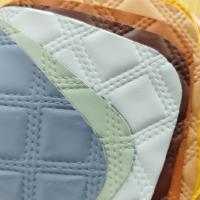 China Embroidered Quilted Sponge Leather Fabric Automotive Interior Synthetic Leather Sofa Automotive Seat Cover Automotive Mat for sale