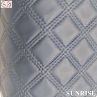 China Embroidered Quilted Sponge Leather Fabric Automotive Interior Synthetic Leather Sofa Automotive Seat Cover Automotive Mat for sale