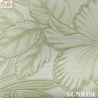 China New 0.8MM Rose Embossed Pattern PU Artificial Leather Fabric for Western Tablemat Furniture Clothing Wallpaper Bags Sofas for sale