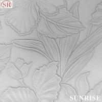 China New 0.8MM Rose Embossed Pattern PU Artificial Leather Fabric for Western Tablemat Furniture Clothing Wallpaper Bags Sofas for sale