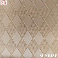 China Factory Inventory Diamond Patterned PU Leather Embossed Polyvinyl Chloride Fabric for Outdoor for Luggage Makeup Bags Phone for sale