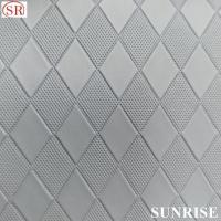 China Factory Inventory Diamond Patterned PU Leather Embossed Polyvinyl Chloride Fabric for Outdoor for Luggage Makeup Bags Phone for sale