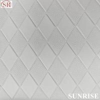 China Factory Inventory Diamond Patterned PU Leather Embossed Polyvinyl Chloride Fabric for Outdoor for Luggage Makeup Bags Phone for sale