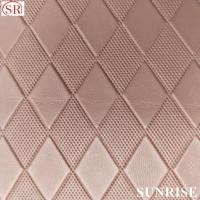 China Factory Inventory Diamond Patterned PU Leather Embossed Polyvinyl Chloride Fabric for Outdoor for Luggage Makeup Bags Phone for sale
