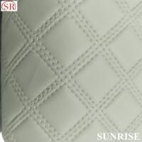 China Waterproof Wear-resistant Embossed Embroidered Sewn Polyvinyl Chloride PU Synthetic Leather Fabric Automotive Seat Interior for sale