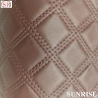 China Waterproof Wear-resistant Embossed Embroidered Sewn Polyvinyl Chloride PU Synthetic Leather Fabric Automotive Seat Interior for sale