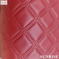 China Waterproof Wear-resistant Embossed Embroidered Sewn Polyvinyl Chloride PU Synthetic Leather Fabric Automotive Seat Interior for sale