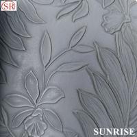 China Antique Wear-resistant Embossed Flower PU Artificial Leather Fabric Used for Luggage and Furniture for sale
