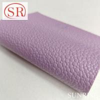 China Holographic Iridescent Lichi Texture Faux Leather Embossed Metallic Lychee PU Leather for Clothing Sewing Crafts Bags Sofas for sale