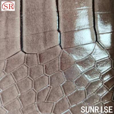 China Fashion Synthetic Leather With Sponge Backing Rexine Leather With Foam Backing Newest Faux Leather for sale