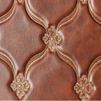 China Different Stitch Design Faux Leather Foam Roll Quilted Velvet Fabric Embroidery Vinyl Leather for Car Upholstery Seat for sale