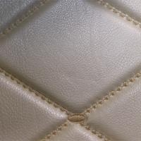 China Wholesale Factory Stock PVC Leather Fabric Quilted Sponge Leather  for Car Interior Upholstery for sale