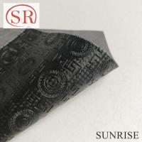 China Waterproof Oil Emboss Faux PU Artificial Film Leather for Shoes and Bags for sale