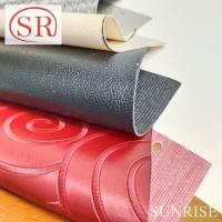 China Hot-sale Embroidery PU PVC Faux Artificial Synthetic Leather Fabric for Shoes Sofa Bag for sale