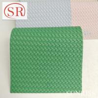 China Warp Knitted PU Faux Artificial Synthetic Leather Fabric for Handbags Shoes Sofa Bag for sale