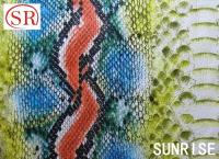 China Embossed Genuine Snake Skin Cowhide Exotic Cow Leather PU for Shoes Handbags Sofas Garments Outdoor Home Textiles Stretch for sale