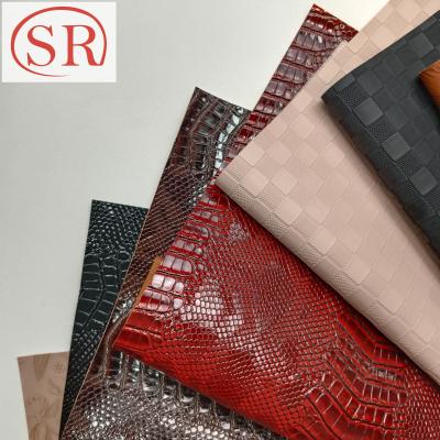 China Grain Embroider Quilted PU Leather Upholstery Fabric for Jacket for sale