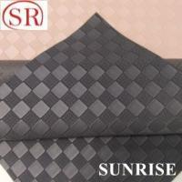 China Grain Embroider Quilted PU Leather Upholstery Fabric for Jacket for sale
