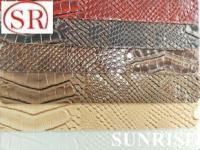 China Grain Embroider Quilted PU Leather Upholstery Fabric for Jacket for sale