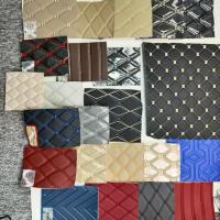 China Custom Hot Selling Fashion Embroidered Leather Car Seat Covers Full Set Luxury Leather with Foam for Car Upholstery for sale