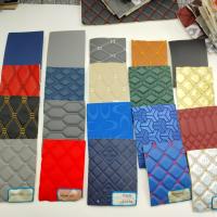 China Comfortable Base Embroidery Quilted Quilted Leather for sale