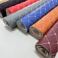 China Hot Selling Embroidery PVC Synthetic Leather with Foam Latest Design for Car Seats Sofas Bags Garments Furniture for sale